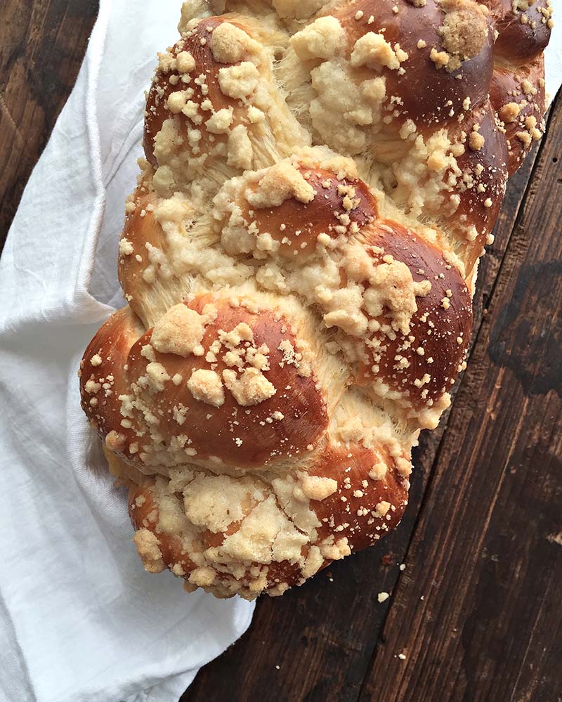 Crumbed Topped New Year's Sweet Challah - Marcy Goldman's Better Baking