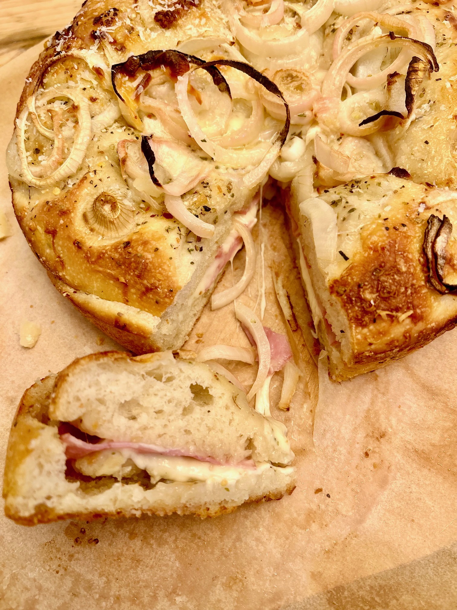 Argentinian Pizza Fugazzeta - Marcy Goldman's Better Baking